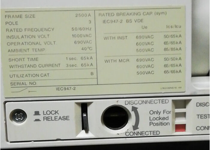 三菱新しい低電圧の空気遮断器AE630-SW AE630-SS 3P 4Pフレーム630AF ACB